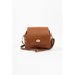 Lia Biassoni Leder-Umh&auml;ngetasche in Hellbraun - (B)23 x (H)20 x (T)9 cm - 77% | Damen-taschen
