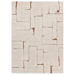 Moma Kurzflor-Teppich ''Candela'' in Beige/ Hellbraun - 58% | Gr&ouml;&szlig;e 80x150 cm |