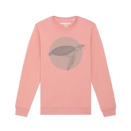 Watapparel Sweatshirt ' Meeresschildkr&ouml;te ' Herren Gr&ouml;&szlig;e XXL grau / rosa