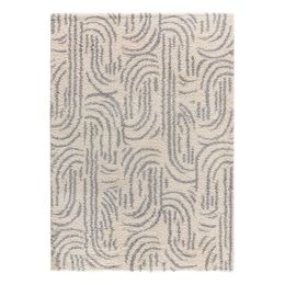 Atticgo Kurzflor-Teppich "Helia" in Creme/ Blau - 58% | Gr&ouml;&szlig;e 160x230 cm |