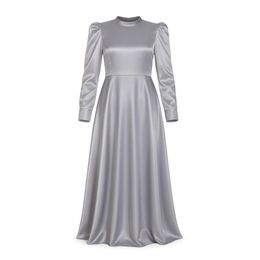 Modamihram Kleid Damen Gr&ouml;&szlig;e 56 silbergrau Winterkleid