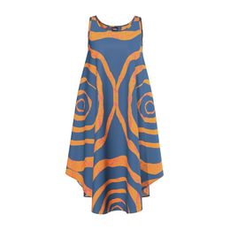 Ulla Popken Kleid Damen Gr&ouml;&szlig;e 58/60 royalblau / orange