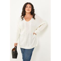 Curvy Lady Pullover in Creme - 73% | Gr&ouml;&szlig;e 40/42 | Damen-pullover-cardigans