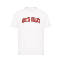 F4NT4STIC T-Shirt 'British Motor Heritage Austin Healey College' Jungen Gr&ouml;&szlig;e 122/128 rot / wei&szlig;