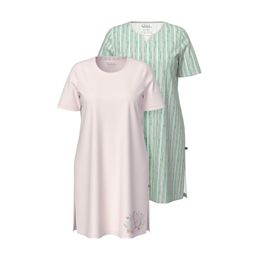 Ulla Popken Nachthemd Damen Gr&ouml;&szlig;e XXXL/4XL gr&uuml;n / rosa