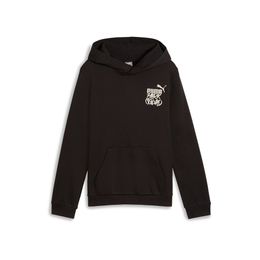 Puma Sweatshirt 'ESS+' Jungen Gr&ouml;&szlig;e 176 hellbeige / schwarz