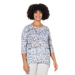 Angel of Style Shirt Damen Gr&ouml;&szlig;e XL ultramarinblau / taubenblau / pastellrot / wei&szlig;