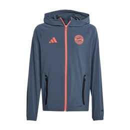 FC Bayern M&uuml;nchen Fc Bayern M&uuml;nchen Sportjacke 'Away 25-26' Damen Gr&ouml;&szlig;e XXXL graphit / neonorange / schwarz