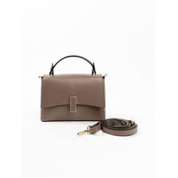 Lia Biassoni Leder-Henkeltasche "Fegana" in Beige - (B)20 x (H)14 x (T)8 cm - 77% | Damen-taschen