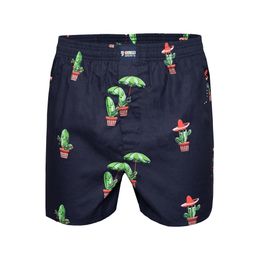 Happy Shorts Boxer ' Motive ' Herren Gr&ouml;&szlig;e L dunkelblau / grasgr&uuml;n