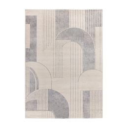 Atticgo Kurzflor-Teppich "Porto" in Creme/ Grau - 61% | Gr&ouml;&szlig;e 160x230 cm |