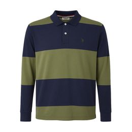 U.S. Polo Assn. Poloshirt in Dunkelblau/ Gr&uuml;n - 34% | Gr&ouml;&szlig;e XL | Herren-plussize
