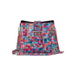 Mia Tomazzi Leder-Umh&auml;ngetasche "Cipria" in Bunt - (B)21 x (H)17 x (T)10 cm - 75% | Damen-taschen