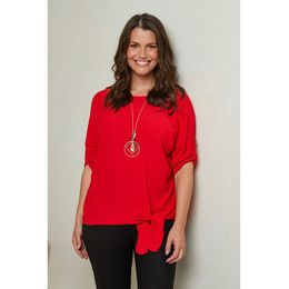 Curvy Lady Bluse in Rot - 72% | Gr&ouml;&szlig;e 48/50 | Damen-blusen