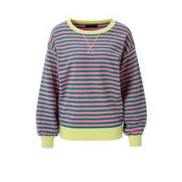 Aniston Casual Pullover Damen Gr&ouml;&szlig;e L blau / neongr&uuml;n / pink