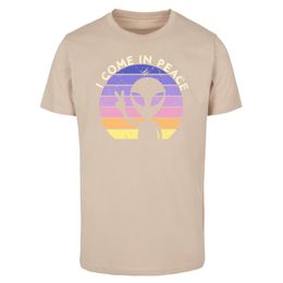 F4NT4STIC T-Shirt 'Alien Peace Sunset' Herren Gr&ouml;&szlig;e 4XL sand / mischfarben