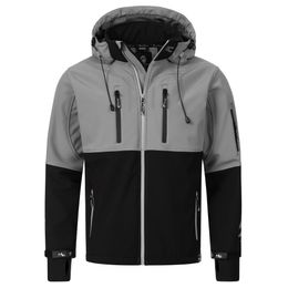 Rock Creek Outdoorjacke Herren Gr&ouml;&szlig;e L grau / schwarz