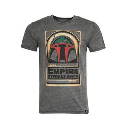 Recovered T-Shirt 'Star Wars Boba Fett Empire Strikes Back' Herren Gr&ouml;&szlig;e S dunkelgrau