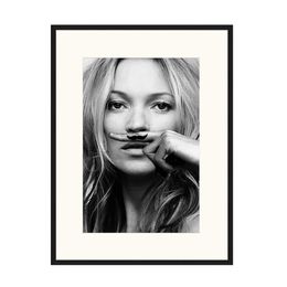 Liv Corday Wandschmuck 'Mustache' Herren Gr&ouml;&szlig;e 30x40 schwarz