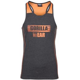Gorilla Wear Shirt 'Wallace' Herren Gr&ouml;&szlig;e 4XL dunkelgrau / orange