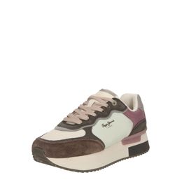 Pepe Jeans Sneaker 'Rusper Mania' Damen Gr&ouml;&szlig;e 39 braun / dunkelgrau / altrosa / offwhite