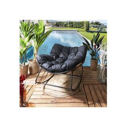 Ethnical Life Loungesessel "Tulum" in Schwarz - (B)96 x (H)73 x (T)114 cm - 64% | Garten-moebel