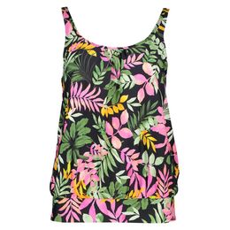 Vivance Tankini-Oberteil in Schwarz/ Gr&uuml;n/ Pink - 74% | Gr&ouml;&szlig;e 42 | Damen-bademode