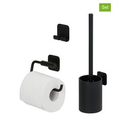 Tiger 3tlg. Set: WC-Ausstattung "Colar" in Schwarz - 50% | Badezimmer-accessoires