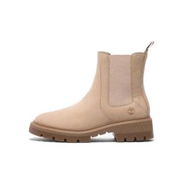 Timberland Leder-Chelsea-Boots "Cortina Valley" in Beige - 53% | Gr&ouml;&szlig;e 38 | Stiefeletten