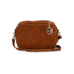 Mia Tomazzi Leder-Umh&auml;ngetasche ''Vittadini'' in Braun - (B)23 x (H)16 x (T)11 cm - 74% | Damen-taschen