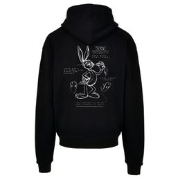 F4NT4STIC Sweatshirt 'Looney Tunes Bugs Bunny Drawing Instruction' Herren Gr&ouml;&szlig;e S schwarz / wei&szlig;