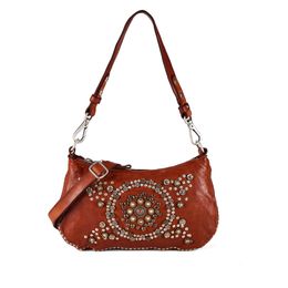 Campomaggi Schultertasche 'Teresa' Damen Gr&ouml;&szlig;e One Size cognac / mischfarben