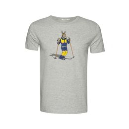 Greenbomb T-Shirt 'Animal Donkey Ski' Herren Gr&ouml;&szlig;e XXL navy / gelb / graumeliert / orange