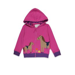 Toby tiger Sweatjacke 'Pferde' M&auml;dchen Gr&ouml;&szlig;e 122 pink