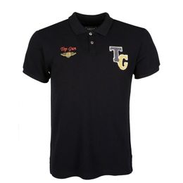 Top Gun Poloshirt Herren Gr&ouml;&szlig;e M nachtblau / hellgelb / grau / orange