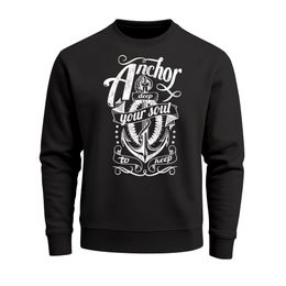 Neverless Sweatshirt 'Anker Soul' Herren Gr&ouml;&szlig;e S schwarz
