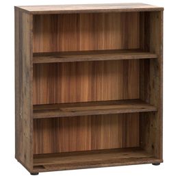 Regal, Dunkelbraun, Graubraun, Holzwerkstoff, 2 F&auml;cher, 73.7x85.5x34.8 cm, Typenauswahl, Beim&ouml;bel erh&auml;ltlich, stehend, Wohnzimmer, Regale, B&uuml;cherregale