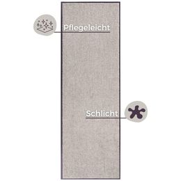 Hanse Home Schmutzfangmatte Wash & Clean, Hellgrau, Textil, Uni, rechteckig, 60x180 cm, Oeko-Tex&reg; Standard 100, rutschfest, f&uuml;r Fu&szlig;bodenheizung geeignet, rutschhemmend, sch&uuml;tzt den Fu&szlig;boden, pflegeleicht, lichtunempfindlich, trittschallged&auml;mmt, widerstandsf&auml;hig, Teppiche & B&ouml;den, Fu&szlig; & Stufenmatten, Fu&szlig;matten und Schmutzfangmatten