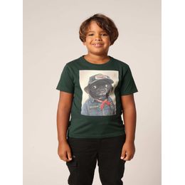 Deeluxe T-Shirt 'Pepere' Jungen Gr&ouml;&szlig;e 152 dunkelgr&uuml;n / schwarz