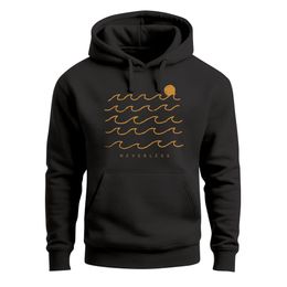 Neverless Sweatshirt 'Wellen Sonne' Herren Gr&ouml;&szlig;e M schwarz