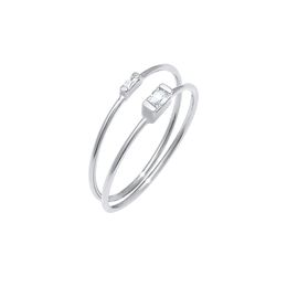 Elli Ring Damen Gr&ouml;&szlig;e 58 silber / transparent