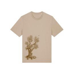 Life-tree Shirt 'Organic Fairwear Olive Tree' Herren Gr&ouml;&szlig;e L sand