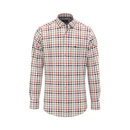 Fynch-Hatton Hemd 'Classic' Herren Gr&ouml;&szlig;e XXL dunkelbeige / navy / karminrot / wei&szlig;