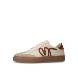 Manfield Sneaker Damen Gr&ouml;&szlig;e 38 beige / rot