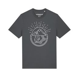 Watapparel T-Shirt 'Natur ist sch&ouml;n' Herren Gr&ouml;&szlig;e M anthrazit / wei&szlig;