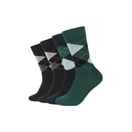 Camano Socken 'Argyle' Herren Gr&ouml;&szlig;e 43/46 beige / grau / gr&uuml;n / schwarz