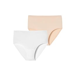 Schiesser Maxislip ' Invisible Soft ' Damen Gr&ouml;&szlig;e S/M sand / wei&szlig;
