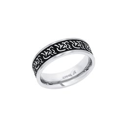 Amor Ring Herren Gr&ouml;&szlig;e 60 schwarz / silber