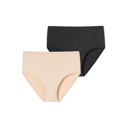 Schiesser Slip 'Invisible Soft' Damen Gr&ouml;&szlig;e XL nude / schwarz