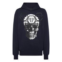 Philipp Plein Sweatshirt 'Skull' Herren Gr&ouml;&szlig;e XL dunkelblau / wei&szlig;